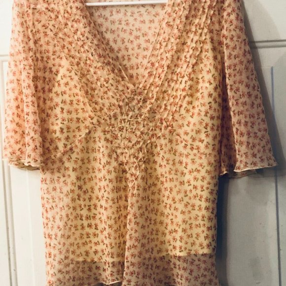 Robbie Bee | Tops | Robbie Bee Sz M Silk Sheer Blouse Camisole Set ...